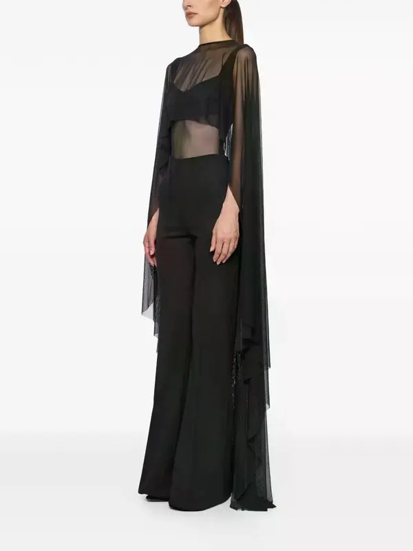 ATU BODY COUTURE Semi-sheer Cape - Black