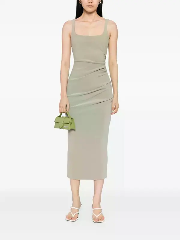 slim fit dress slacks Bec and Bridge Symone Strapless Dress in Moss Green – Coco & Lola