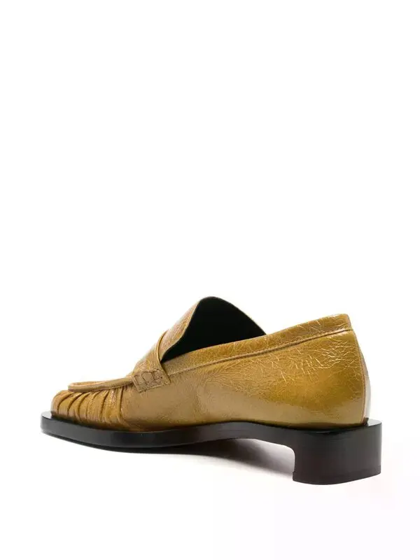 JIL SANDER 30mm Leather Loafers - Green