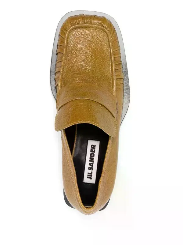 JIL SANDER 30mm Leather Loafers - Green