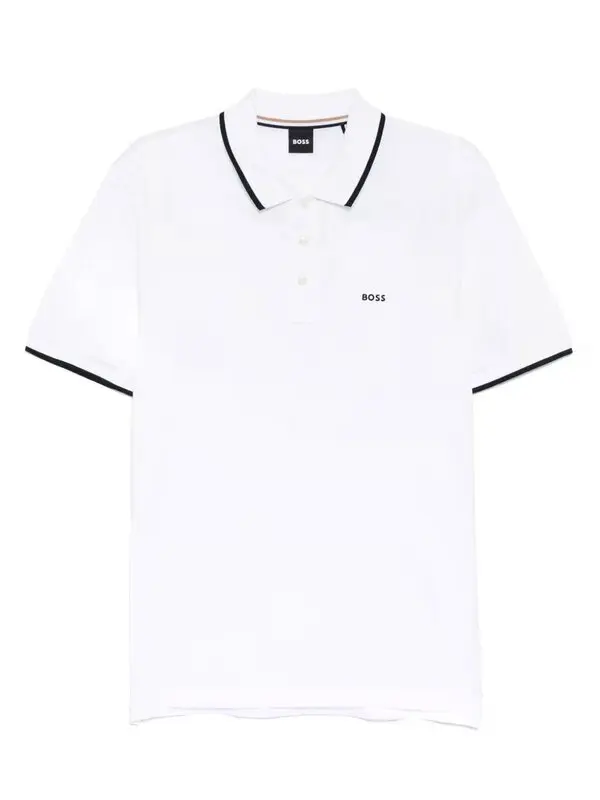 BOSS Logo Polo Shirt - White