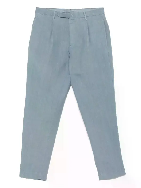 DELL'OGLIO Pleated Tapered-leg Trousers