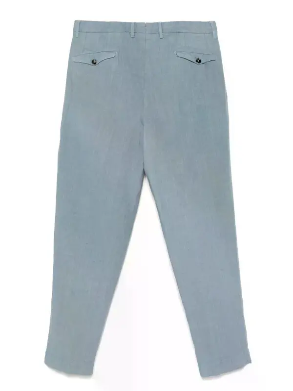 DELL'OGLIO Pleated Tapered-leg Trousers