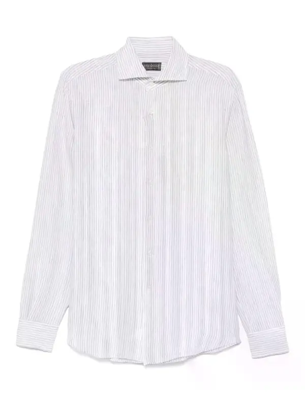 DELL'OGLIO Striped Shirt - Grey