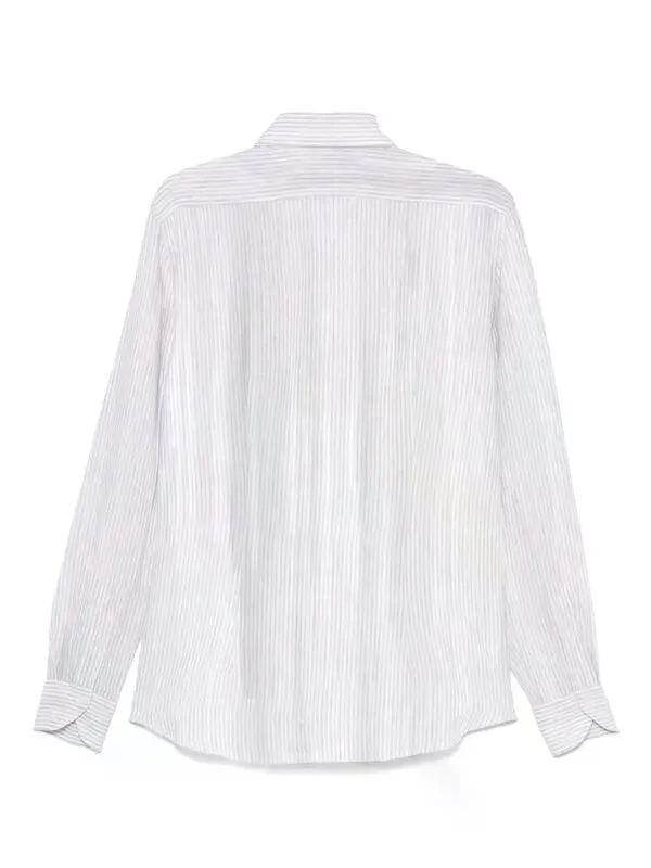 DELL'OGLIO Striped Shirt - Grey