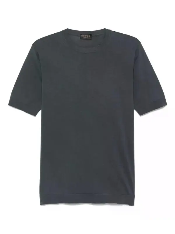 DELL'OGLIO Knitted T-shirt - Grey