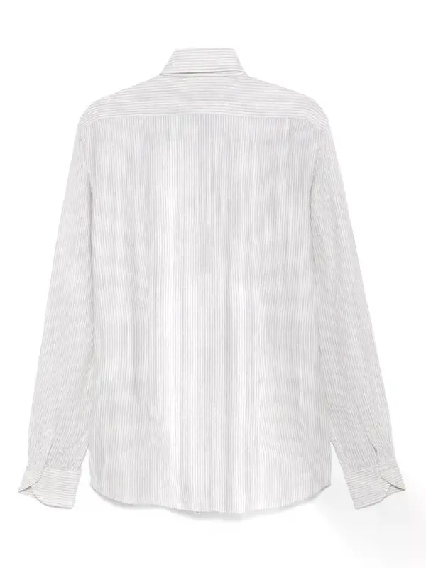DELL'OGLIO Striped Shirt - Neutrals