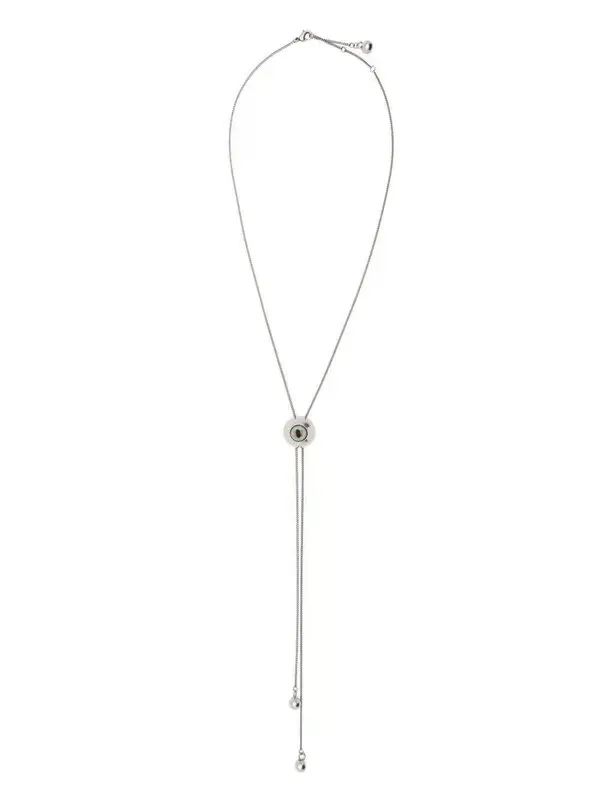 LEMAIRE Cat Eye Bolo Tie Necklace - Silver