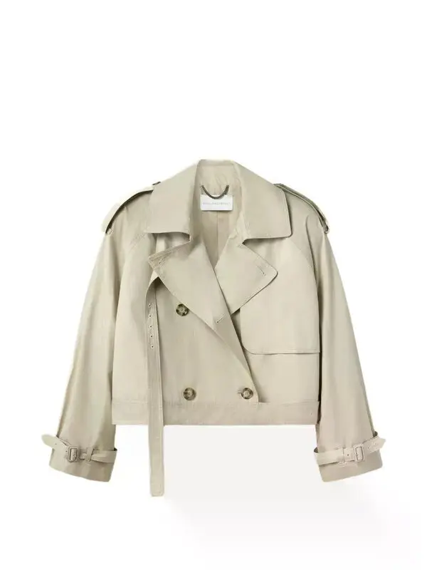 Stella McCartney Cropped Trench Jacket - Neutrals