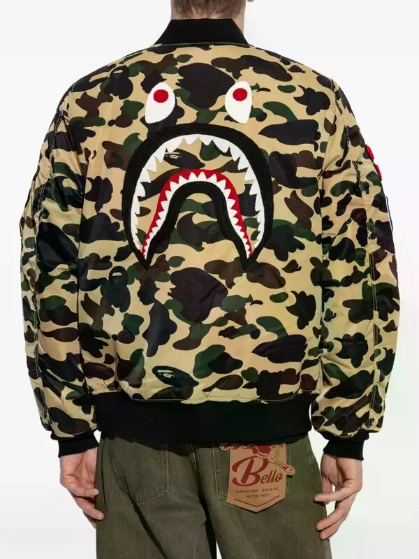 A BATHING APE Camouflage-pattern Bomber Jacket