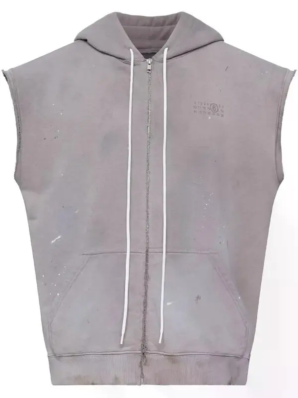 MAISON MARGIELA Numbers-motif Hoodie - Grey