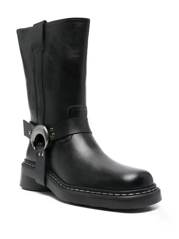 MARINE SERRE Moto Boots With Ring Hardware