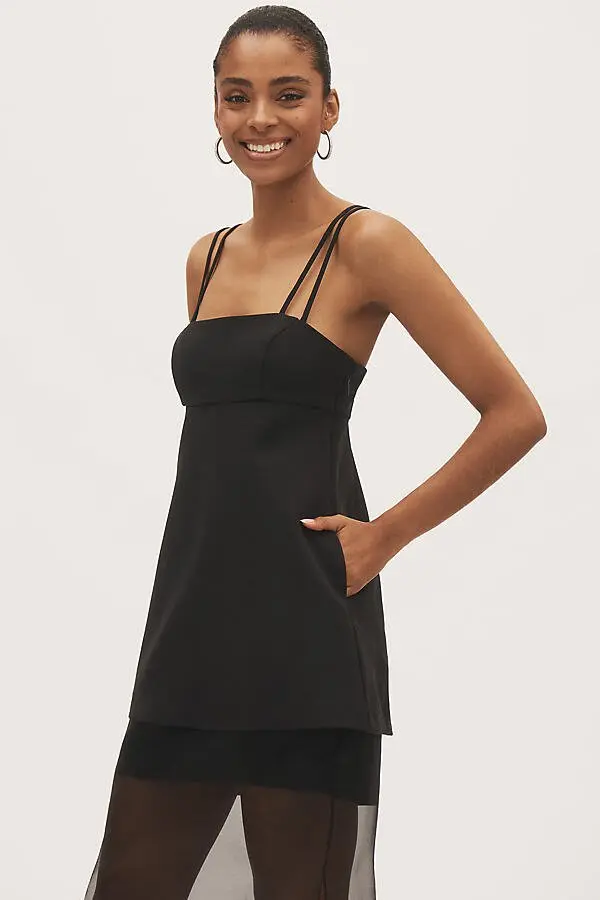 Bhldn Anna Sleeveless Layered Sheer Crepe Maxi Dress In Black - 52% Off |  Editorialist
