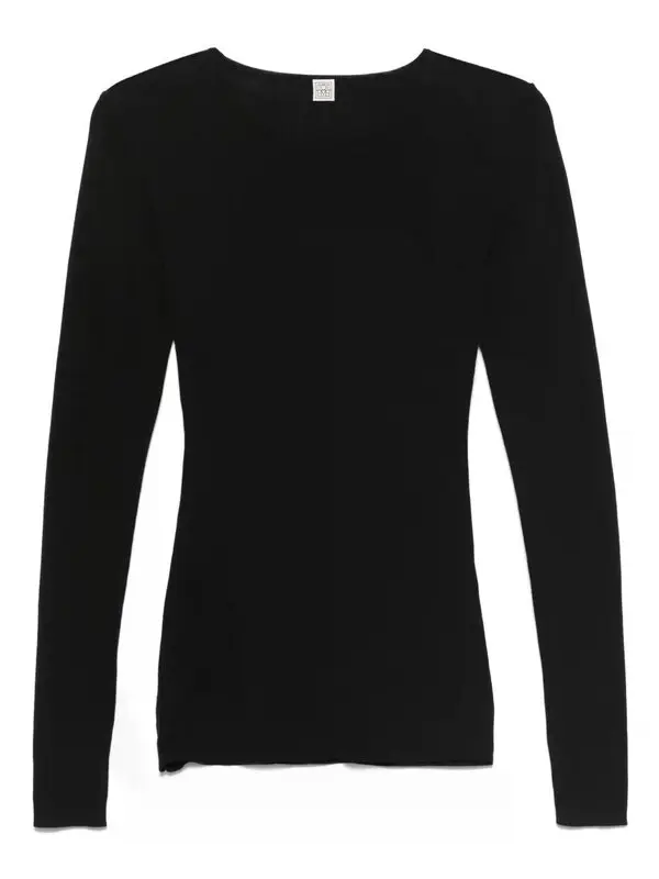 TOTEME Compact Cotton T-shirt - Black