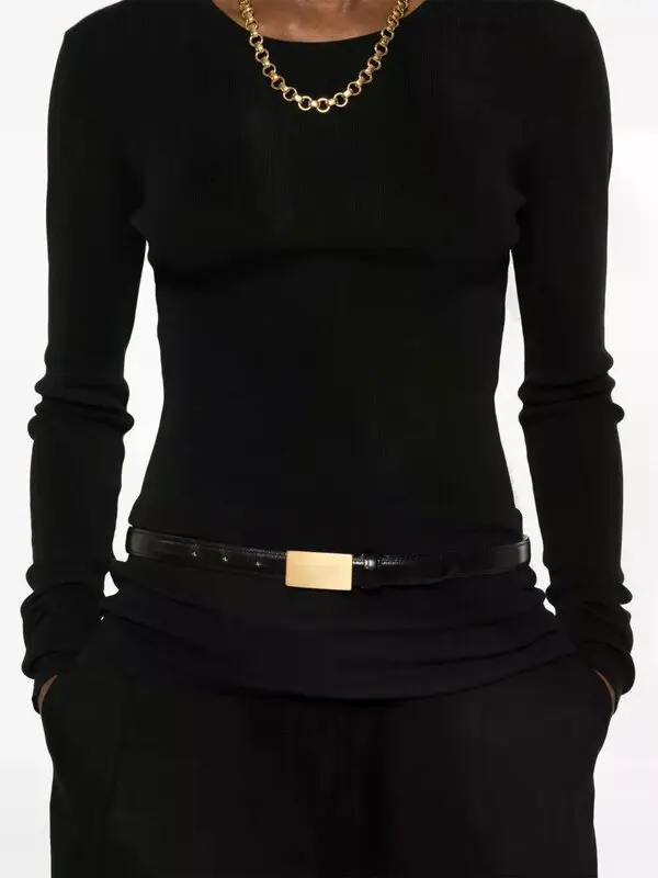 TOTEME Compact Cotton T-shirt - Black