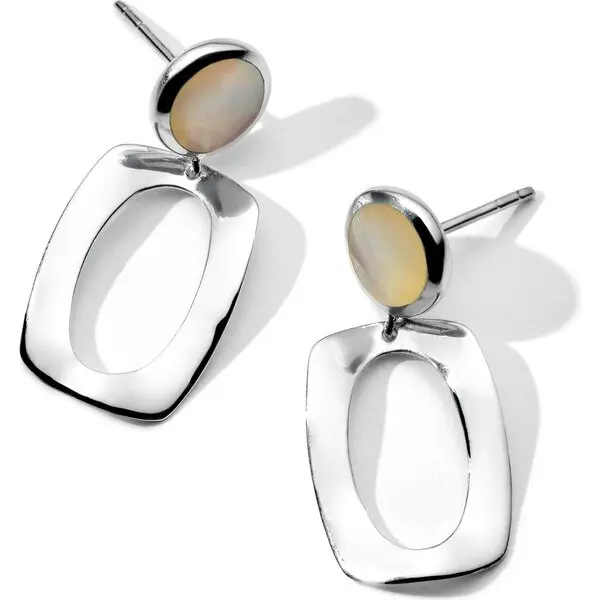 Ippolita Polished Rock Candy Sterling Silver Drop Earrings - Silver/ Mother Of Pearl