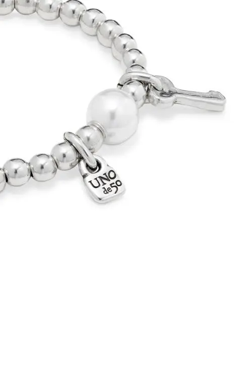 UNODE50 Luna Pearl And Charm Bracelet