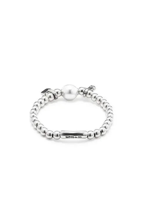 UNODE50 Luna Pearl And Charm Bracelet