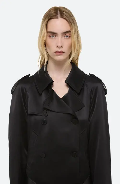 Helmut Lang Scarf Detail Silk Trench Coat