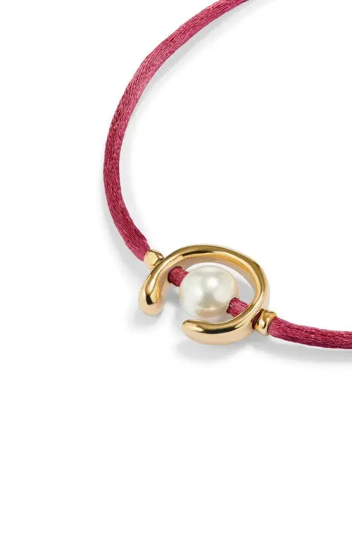 UNODE50 Plated Shell Pearl Thread Bracelet - Gold