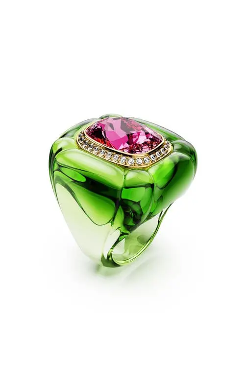 SWAROVSKI Dulcis Cocktail Ring - Green/ Pink