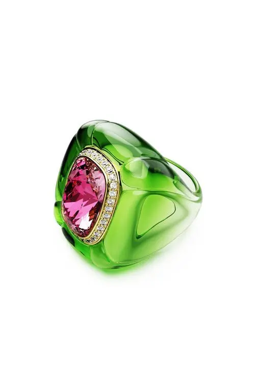 SWAROVSKI Dulcis Cocktail Ring - Green/ Pink