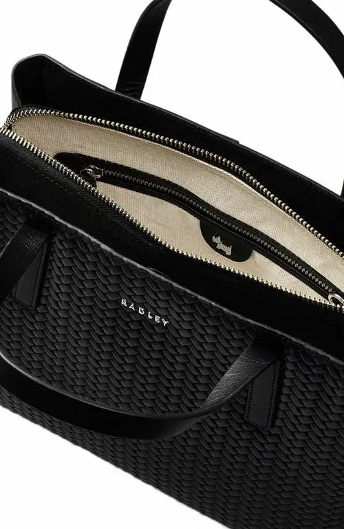 RADLEY Dukes Place Weave Zip-top Satchel - Black
