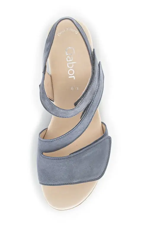 Gabor Asymmetric Strappy Wedge Sandal - Nautic