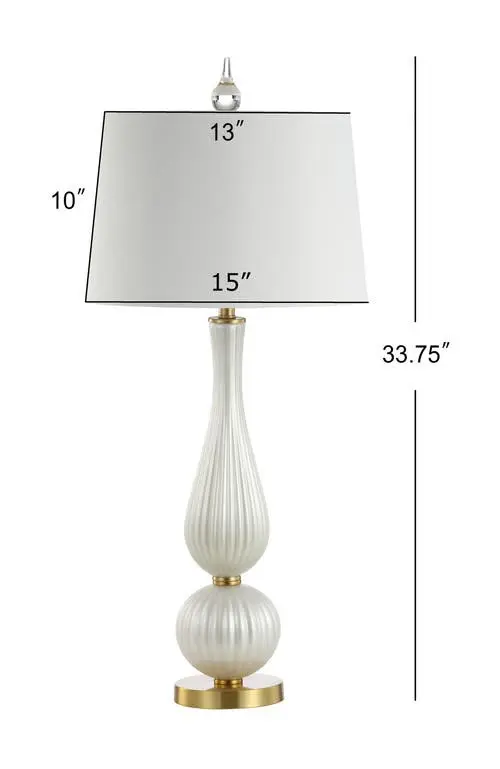 JONATHAN Y Gillian 33.7" Glass Led Table Lamp