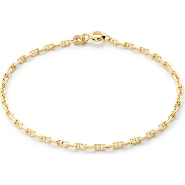ANA LUISA Solid Anchor Chain Bracelet - Gold