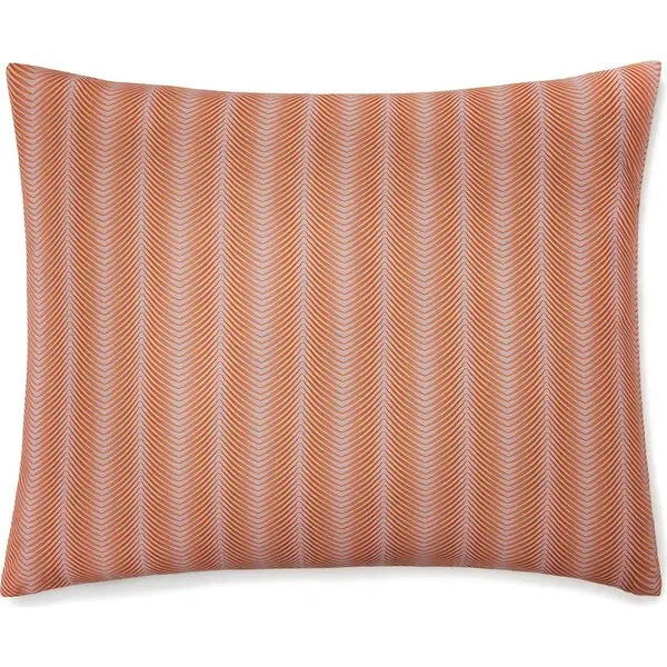 SFERRA Edna Reversible Cotton Continental Sham - Pink/ Orange