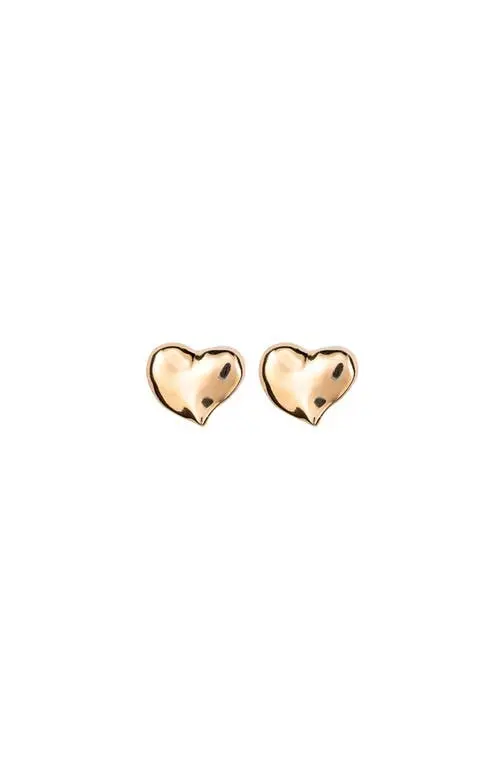 UNODE50 18k -plated Heart Earrings - Gold