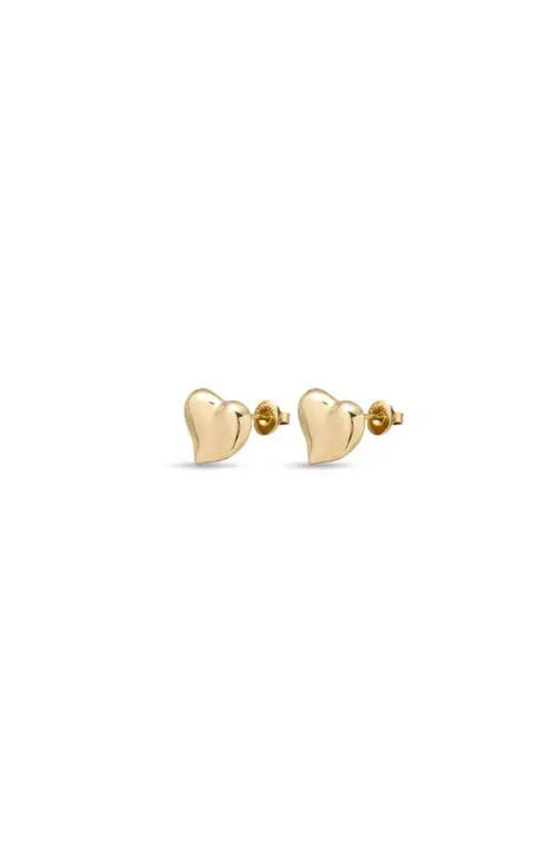 UNODE50 18k -plated Heart Earrings - Gold
