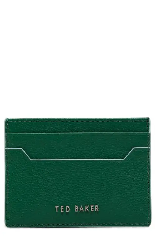 Ted Baker London Cavendish Pebbled Leather Cardholder - Bright Green