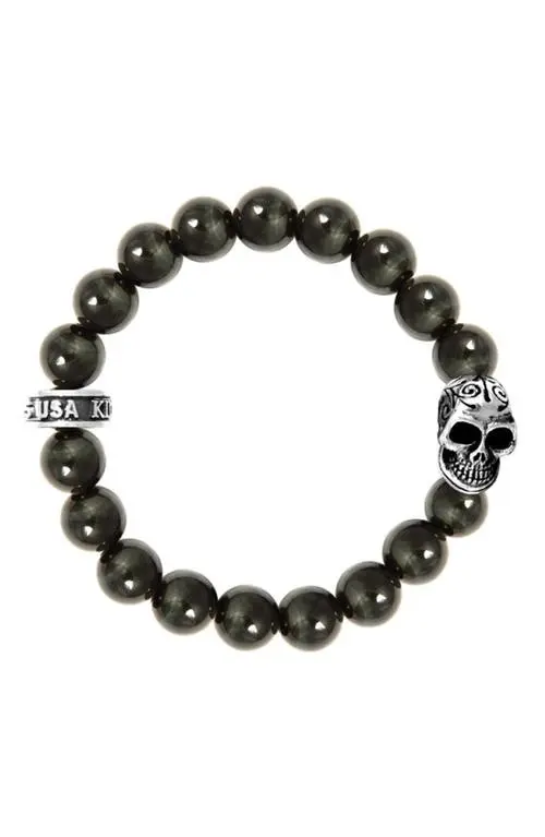 KING BABY STUDIO Day Of The Dead Skull Bracelet - Silver