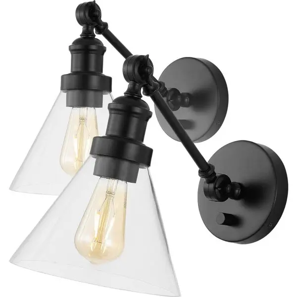 JONATHAN Y Cowie 8" Iron/glass Adjustable Led Wall Sconce - Oil Rubbed Bronze