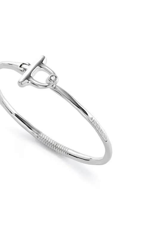 UNODE50 White Topaz Bangle Bracelet
