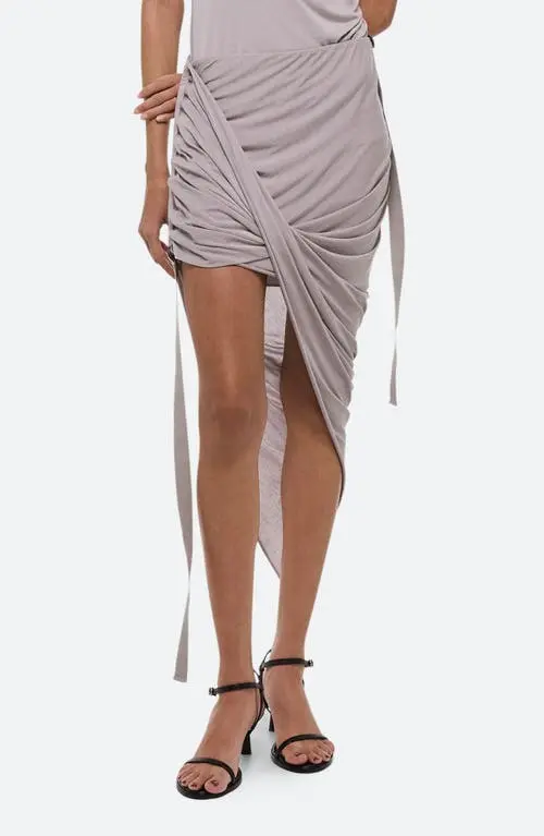 Helmut Lang Wind Asymmetric Jersey Skirt - Grey Lavender