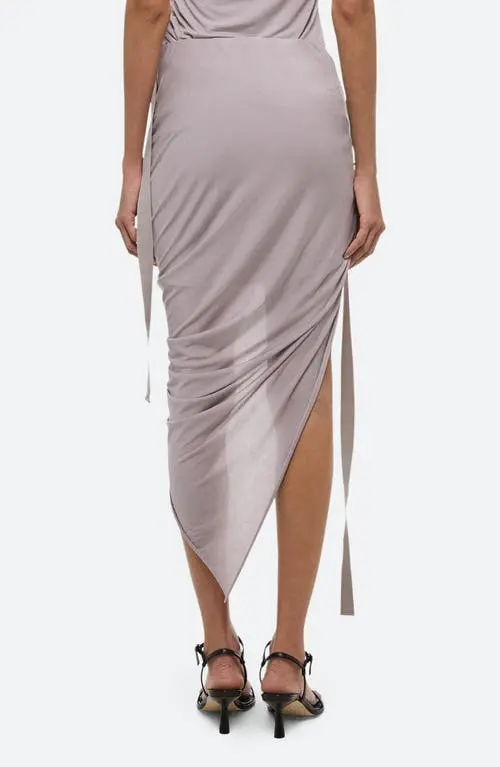 Helmut Lang Wind Asymmetric Jersey Skirt - Grey Lavender
