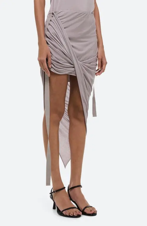 Helmut Lang Wind Asymmetric Jersey Skirt - Grey Lavender