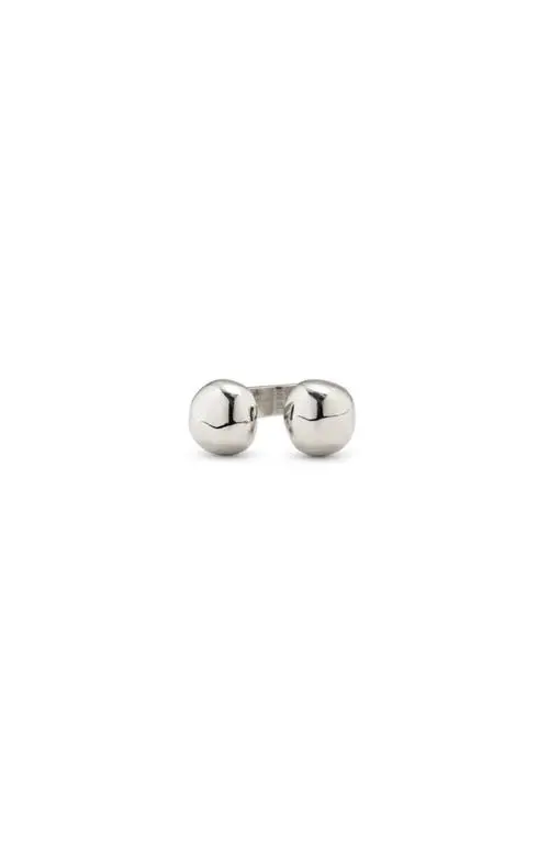 UNODE50 Open Ring With Beads - Silver