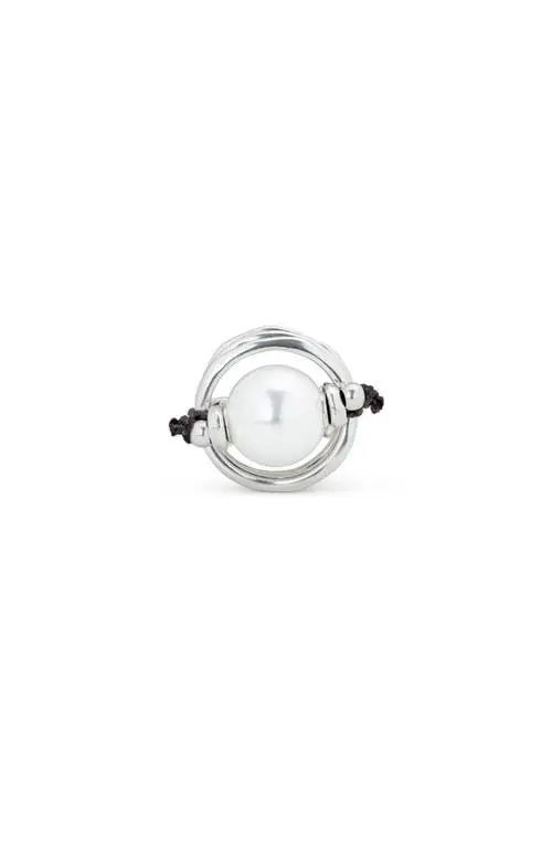 UNODE50 Pearl And Leather Ring