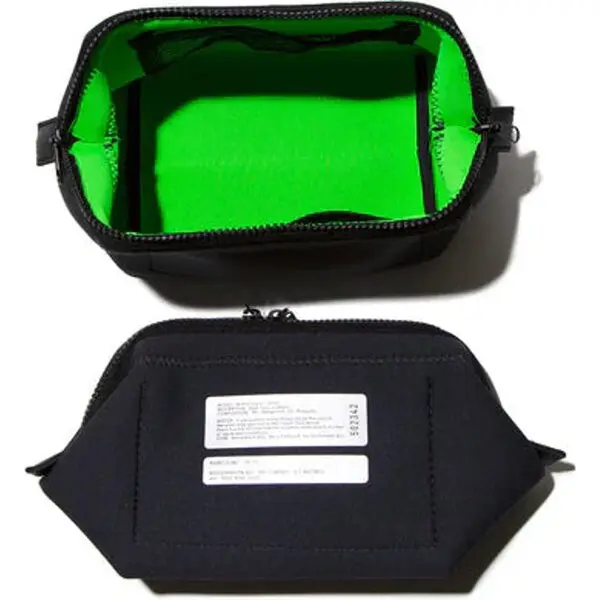 PUEBCO Wired Pouch - Dark Gray & Green