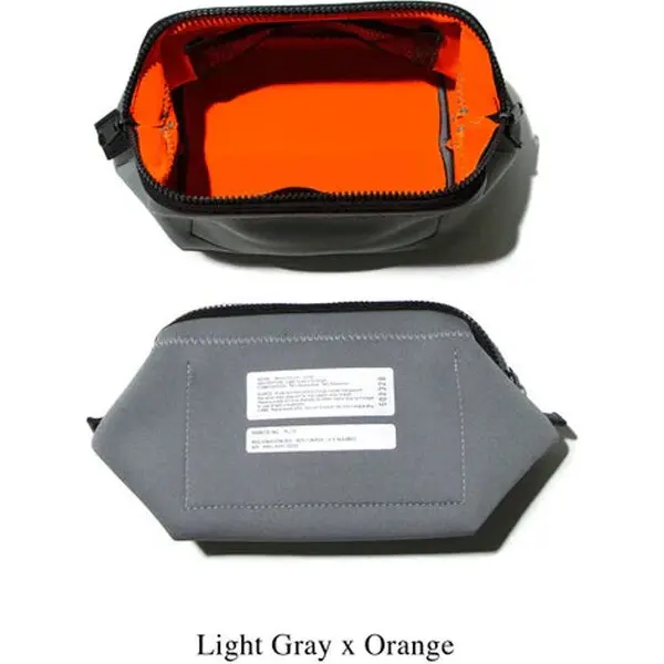 PUEBCO Wired Pouch - Light Gray & Orange