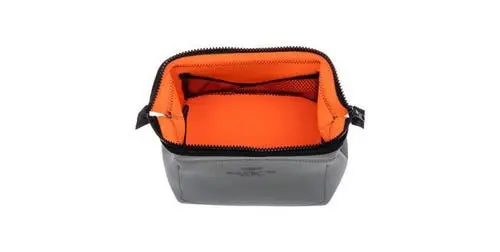 PUEBCO Wired Pouch - Light Gray & Orange