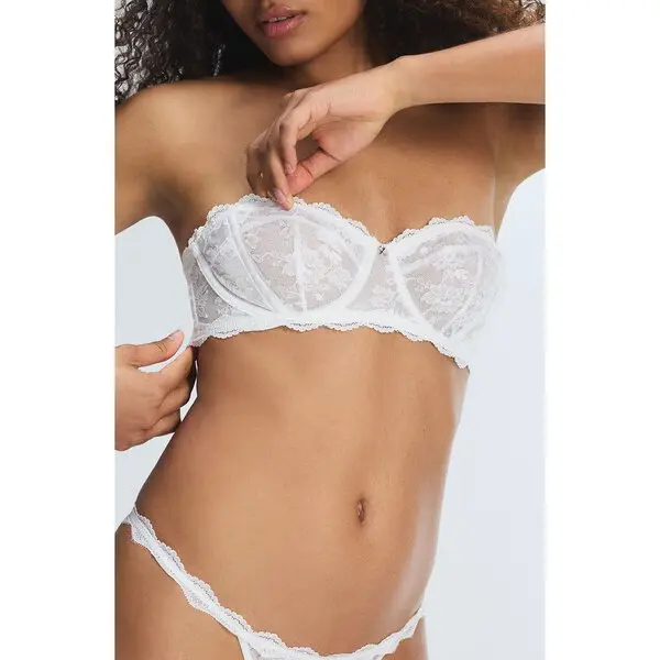 SAVAGE X FENTY At First Sight Unlined Strapless Bra - Hazy White