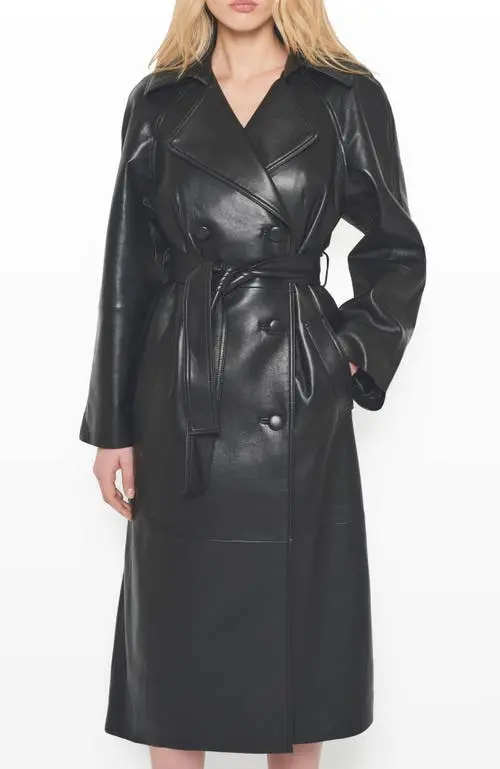 AS By DF Miller Recycld Leather Trench Coat - Black