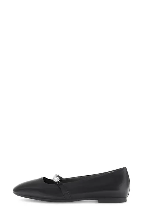 Gabor Crystal Mary Jane Flat - Black
