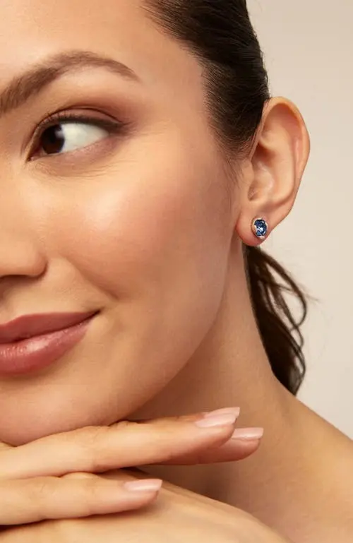 UNODE50 Sterling -plated Crystal Stud Earrings