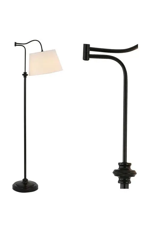 JONATHAN Y Jason 68.5" Metal Traditional Swing Arm Led Floor Lamp - Oil Rubbed Bronze